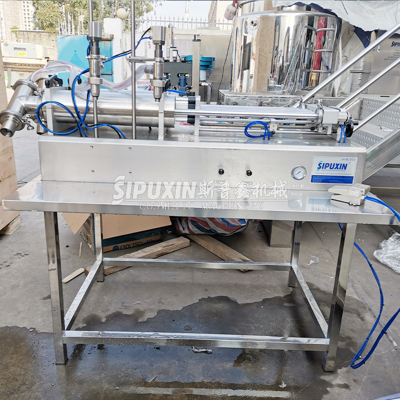 Double Heads Pneumatic Cream Ointment Lotion Semi Automatic Liquid ...