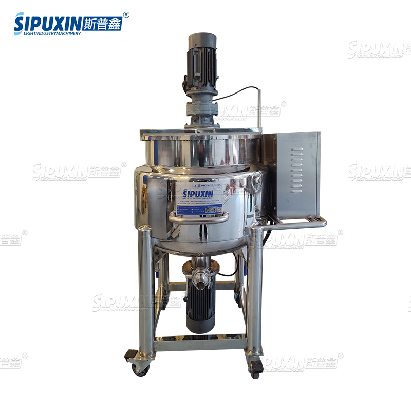 200L Electric Heating Mixer Tank Mixing Machine For Small Cosmetic ...