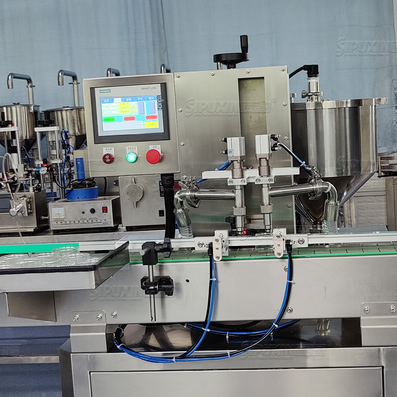 Double-headed Rotor Pump Filling Machine For Milk Beer Beverage - Buy ...