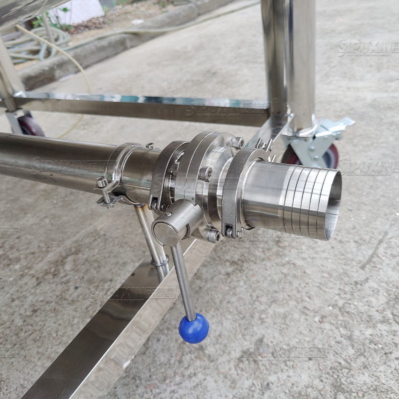 High Quality 2T Movable Open Cover Storage Tank With Pneumatic Mixer ...