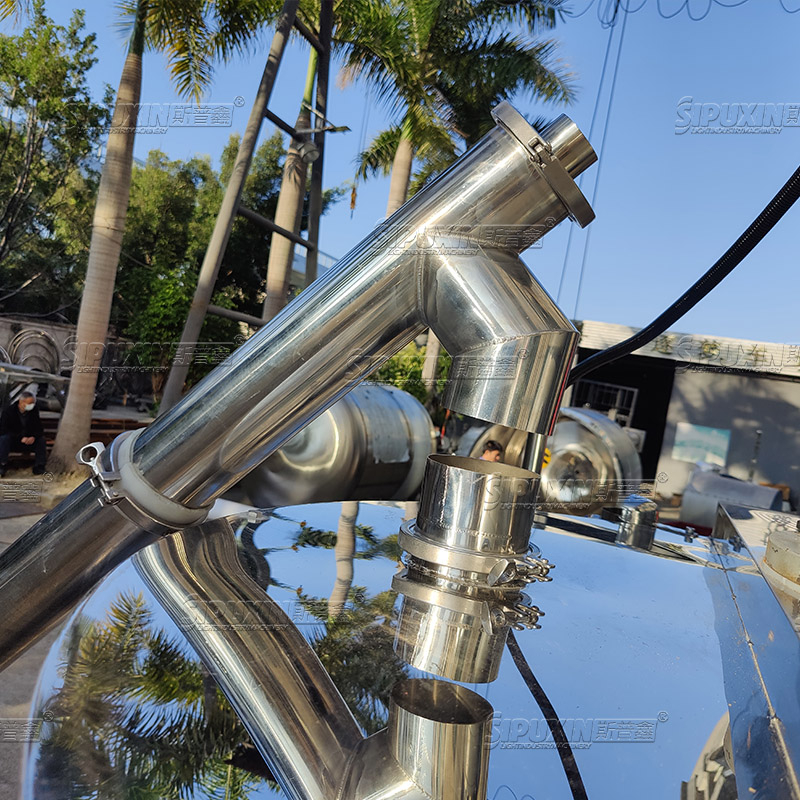 1000L Stainless Steel Mixing Pot Cosmetic Mixing Tank With Feeding ...