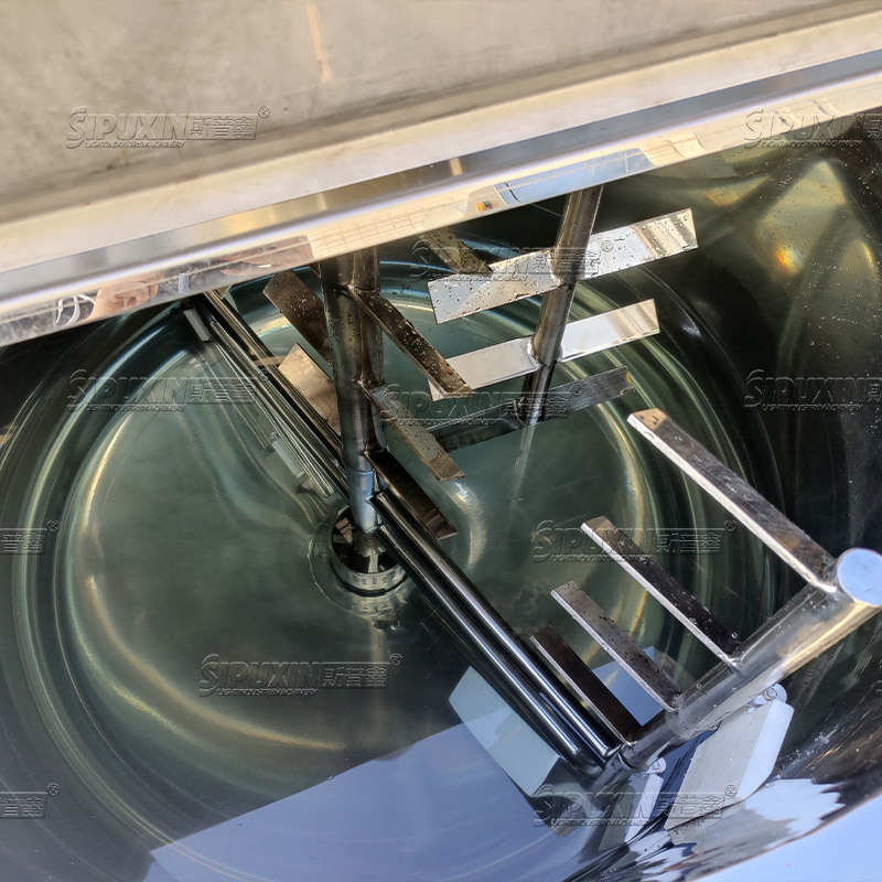 1000L Stainless Steel Mixing Pot Cosmetic Mixing Tank With Feeding ...